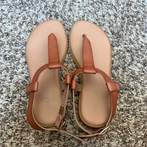 torrid | Shoes | Torrid Tan Leather Sandals | Poshmark